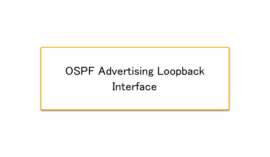 OSPF Advertising Loopback Interface | How the OSPF works | N-Study