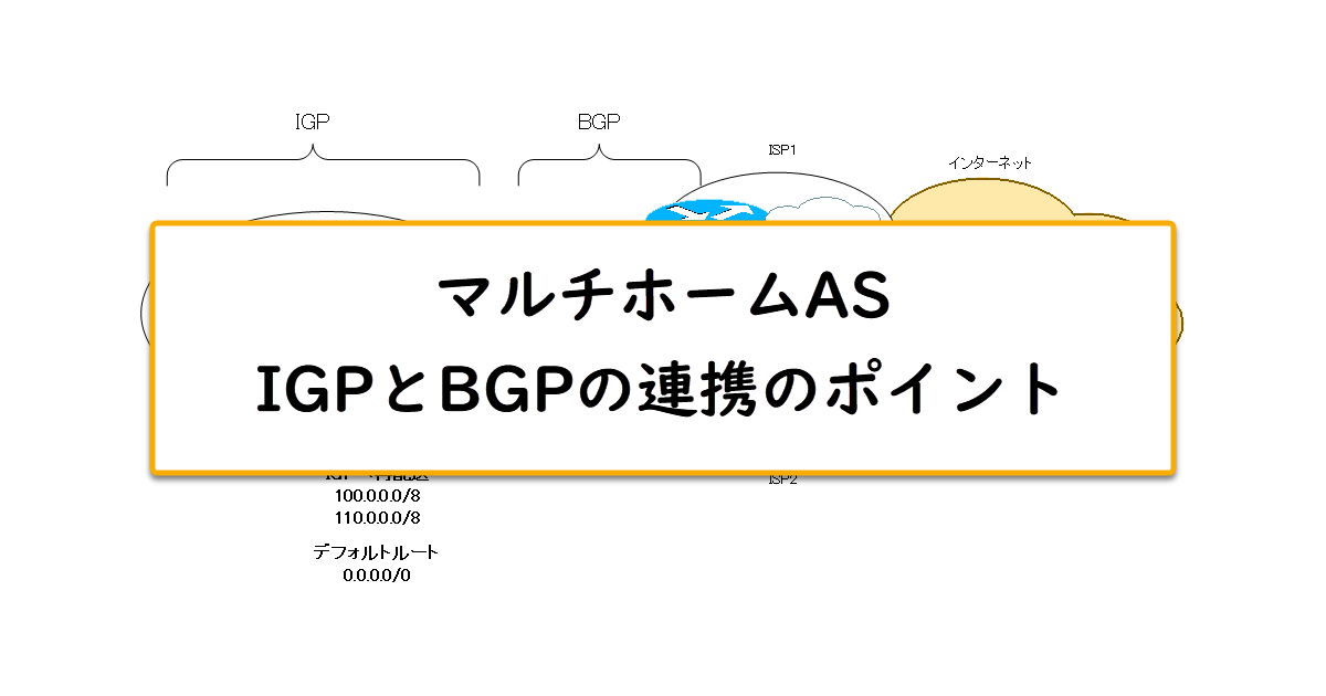 マルチホームAS IGPとBGPの連携のポイント | BGPの仕組み | ネットワークのおべんきょしませんか？